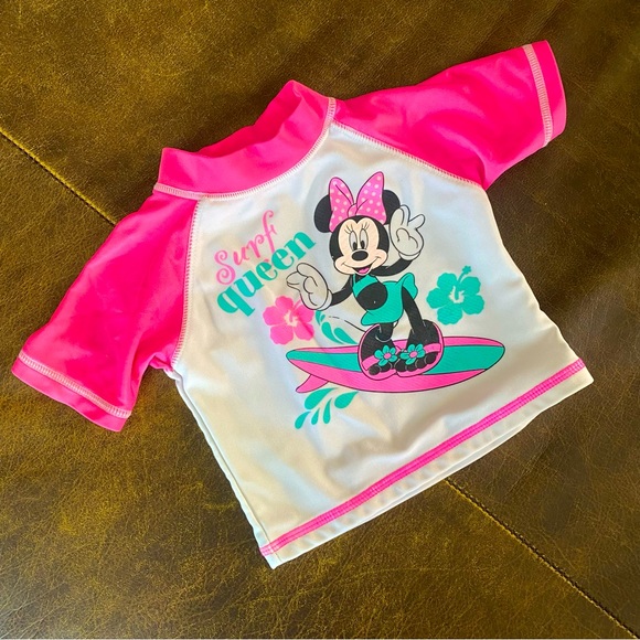 Disney | Swim | Disneys Minnie Mouse Surf Queen Swim Top Size 69 Months ...